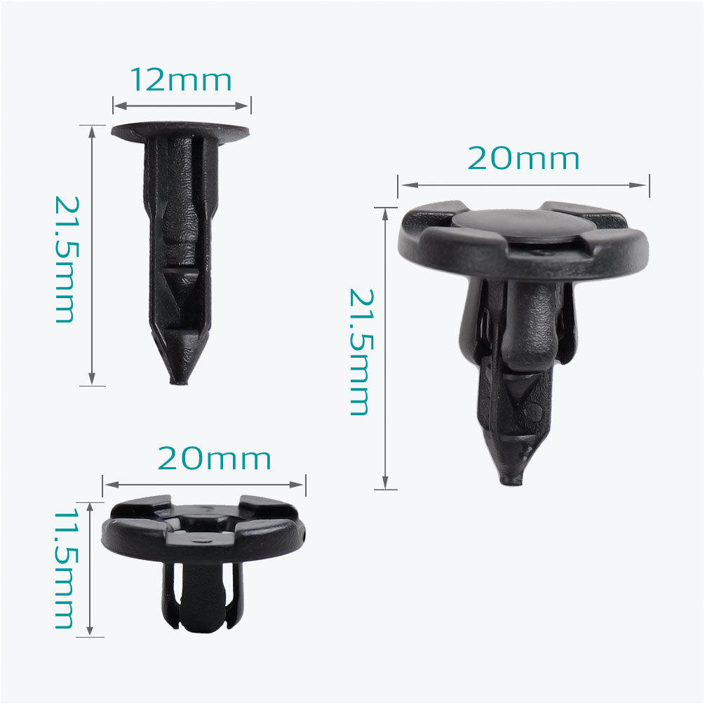 20 Pcs Universal Fender Push Retainers Clips for Nissan 01553-09321 ...